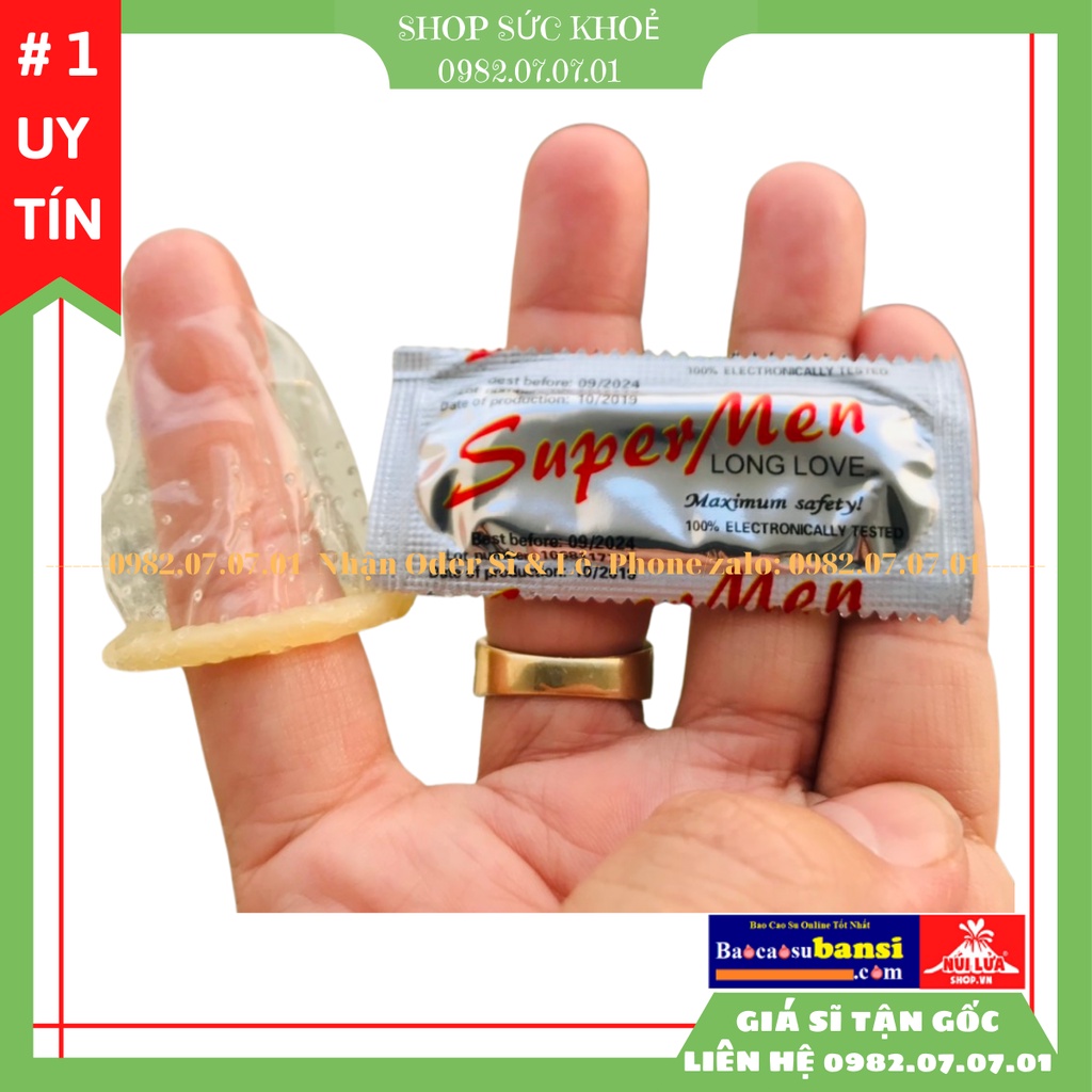 Bao Cao Su Gai Nổi Hương Bạc Hà Super Men 120 Cái Chính Hãng Bao Cao Su Giá Rẻ Cho Gia Đình