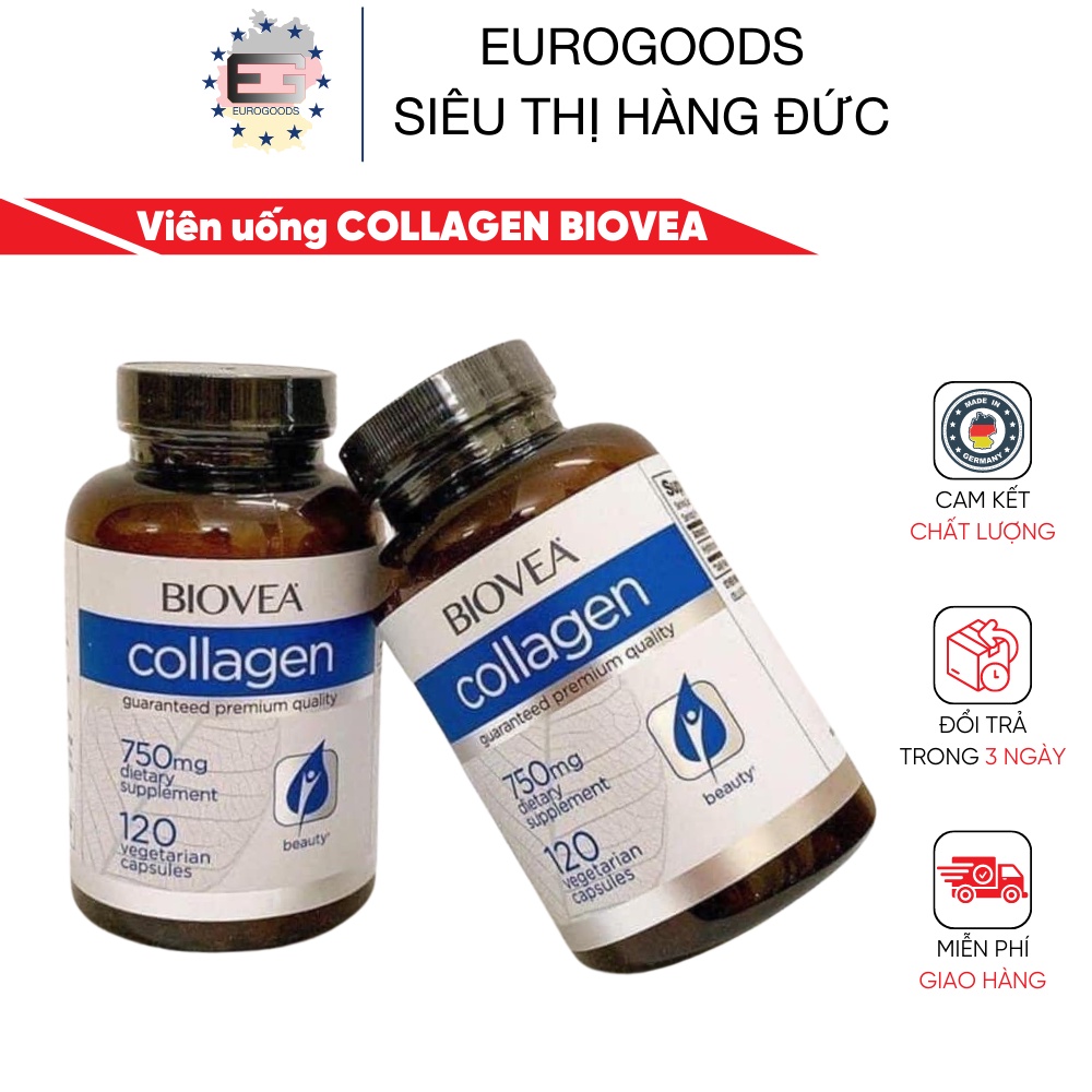 Viên bổ sung Collagen ⚡ CAM KẾT CHÍNH HÃNG ⚡ Collagen Đức 120 Viên Biovea 750mg [ Date 2024 ...