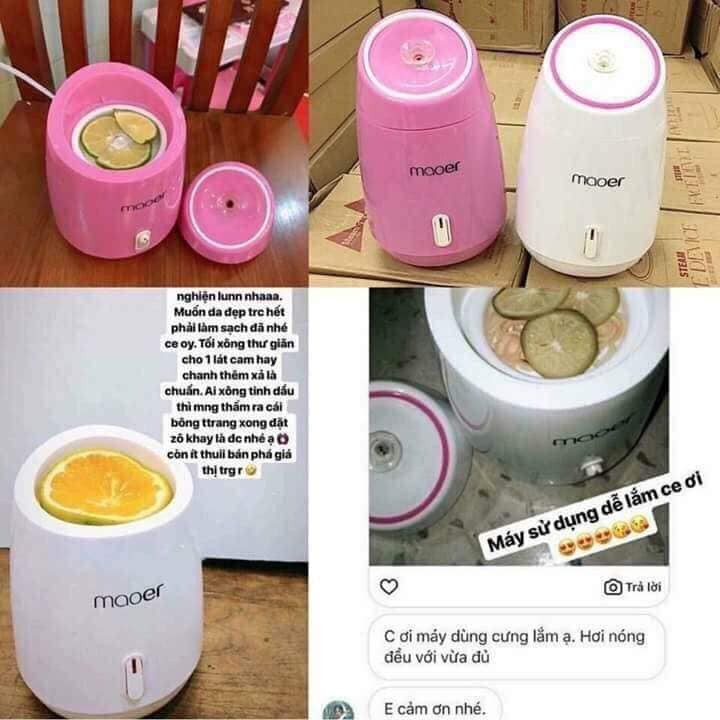 MÁY XÔNG MẶT HOA QUẢ MAOER+Tặng bông trang điểm | Shopee Việt Nam