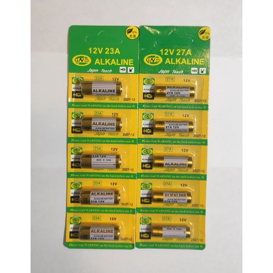 Pin Alkaline 12V 23A / 12V 27A dùng cho remote RF điều khiển | Shopee ...