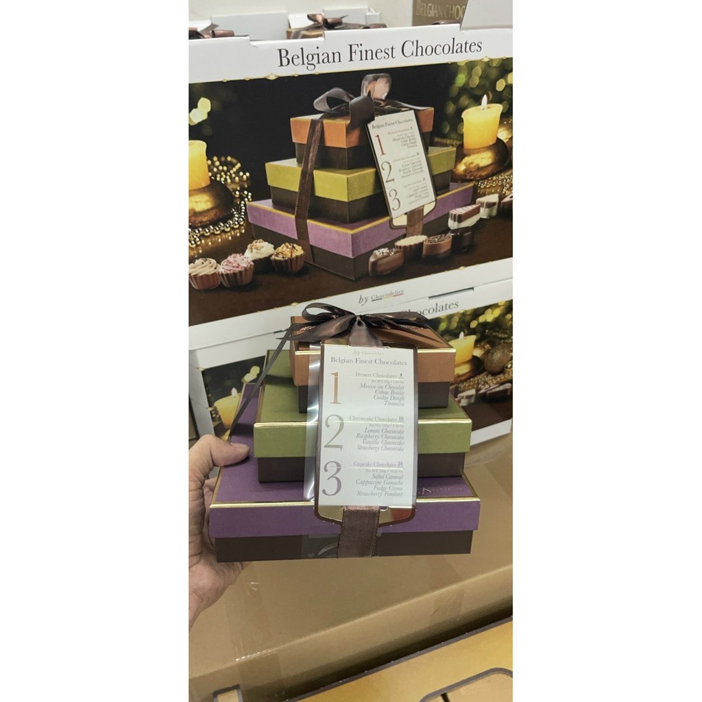 Socola Chocodelice Belgian Finest Chocolates 3 Box Gift Set 490g ...