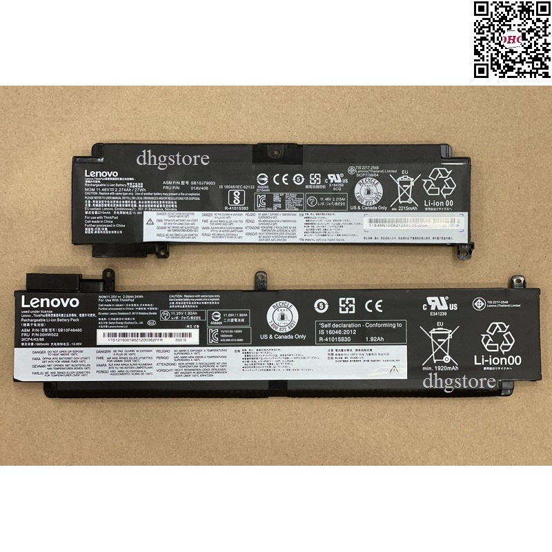 Pin laptop Lenovo Thinkpad T460S T470S 01AV406 27Wh 00HW022 00HW022 ...