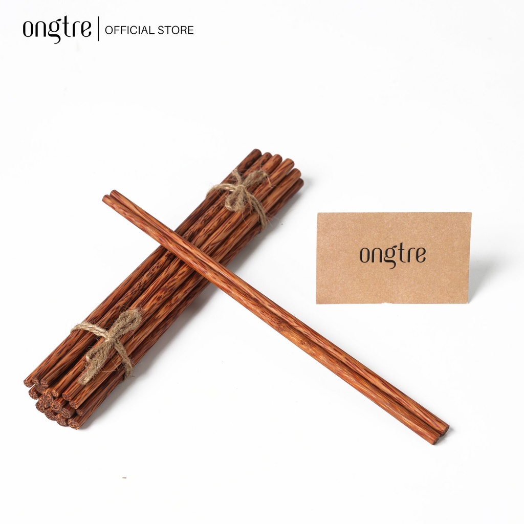 Bộ 10 đôi đũa gỗ Dừa tự nhiên | ongtre® (Vietnam) | Shopee Việt Nam