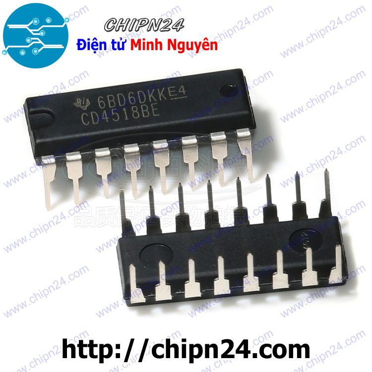 [2 CON] (DIP) IC CD4518 DIP-16 (CD4518BE 4518) | Shopee Việt Nam