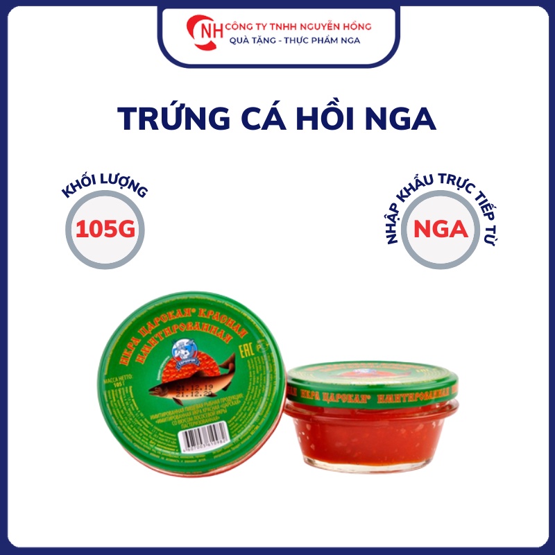 Trứng cá Hồi đỏ nhập khẩu chính hãng từ Nga giàu dinh dưỡng hộp 105g | Shopee Việt Nam