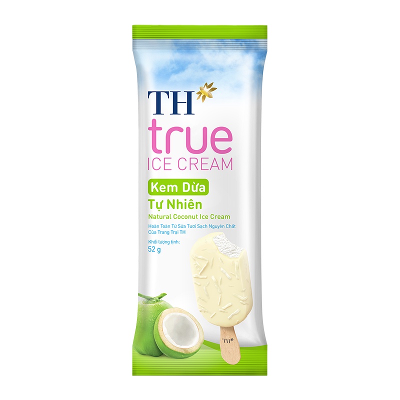 Kem Que TH true ICE CREAM Dừa Tự Nhiên 52g | Shopee Việt Nam