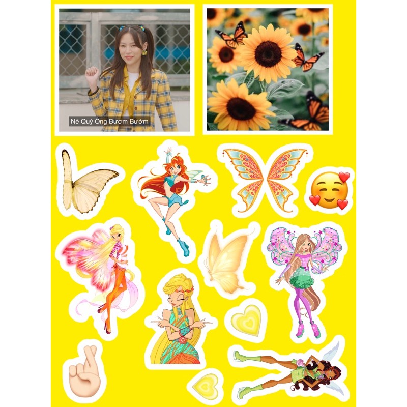 sticker cánh bướm tiên nữ winx hot trend | Shopee Việt Nam