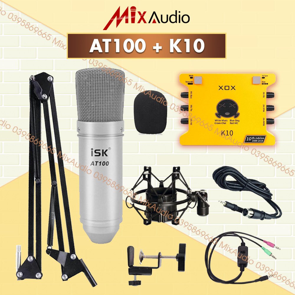 [CHÍNH HÃNG] Bộ Combo Mic Thu Âm Hát Livestream Soundcard XOX K10 2020 ...