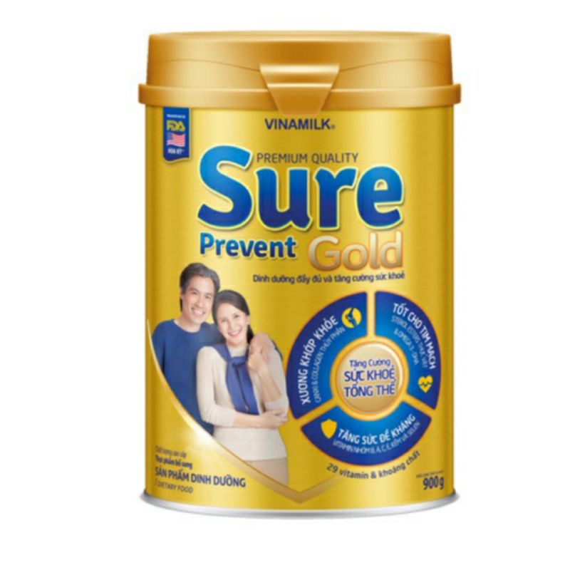 Sữa Dinh Dưỡng Vinamilk Sure Prevent Gold Lon 900g/1,6kg | Shopee Việt Nam