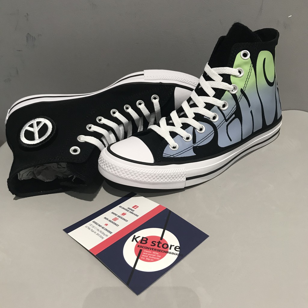 Giày converse Chuck Taylor All Star Peace Black Hi Top | Shopee Việt Nam