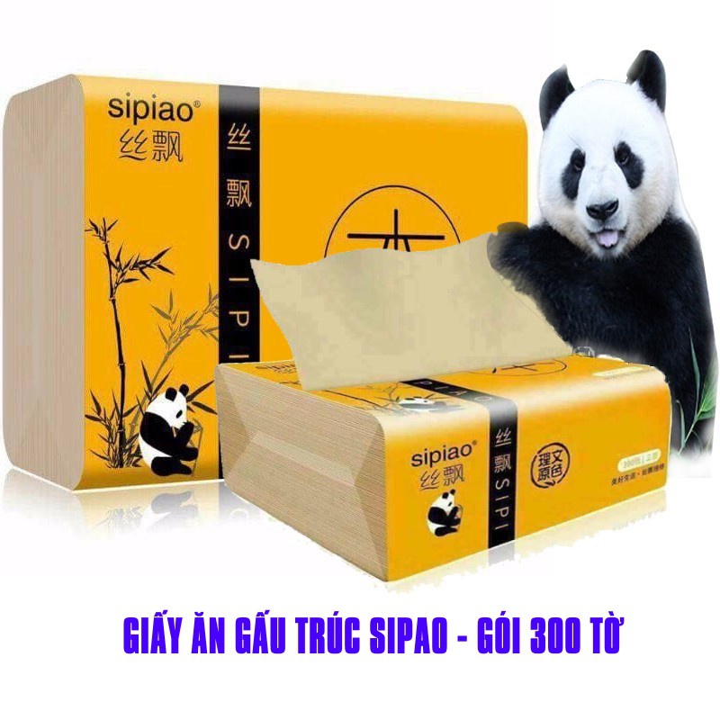 1 gói 300 tờ giấy ăn Gấu trúc Sipiao cỡ nhỏ siêu dai | Shopee Việt Nam
