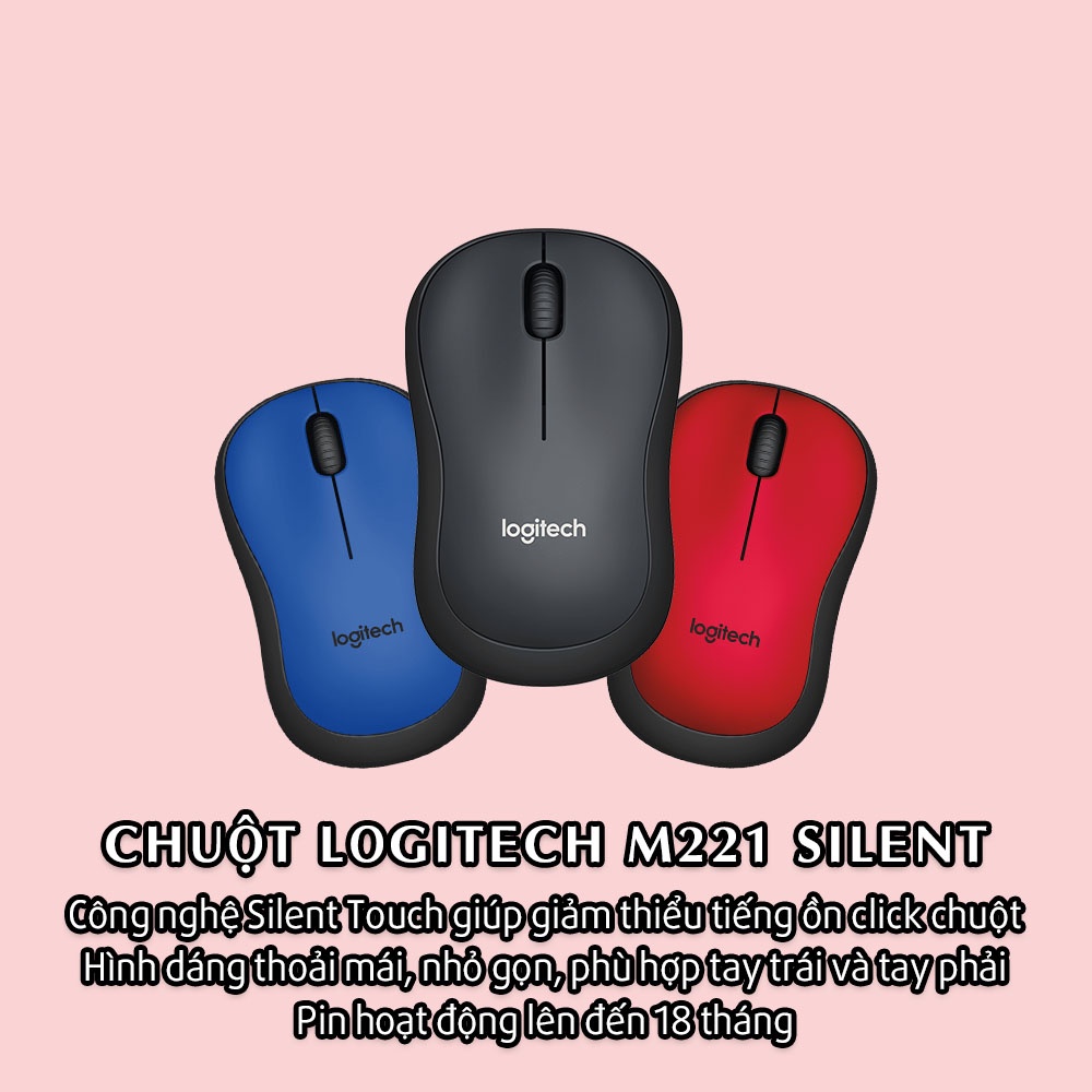 Chuột không dây Logitech M221 - Hàng chính hãng | Shopee Việt Nam