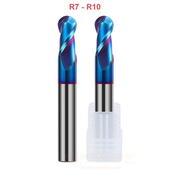 Dao phay cầu hợp kim R7-R10 Tungsten VISE GRIP phủ Nano Blue độ cứng ...