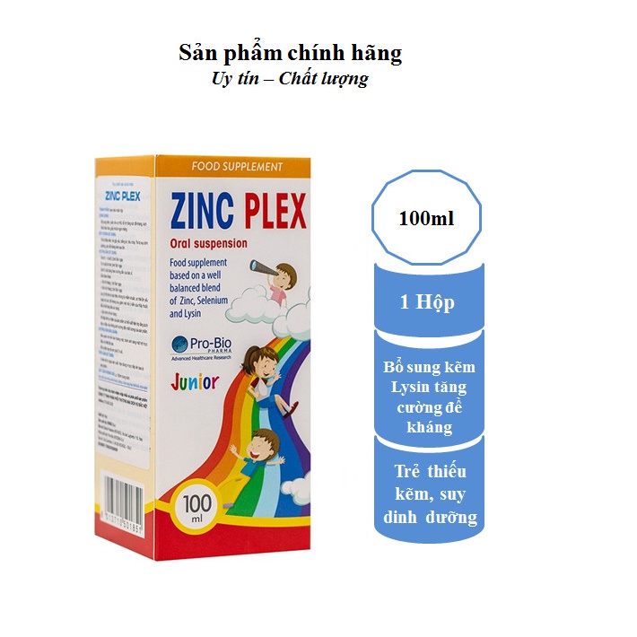 ZinC Plex 100ml bổ sung kẽm -Tăng cường sức đề kháng,giúp trẻ ăn ngon ...