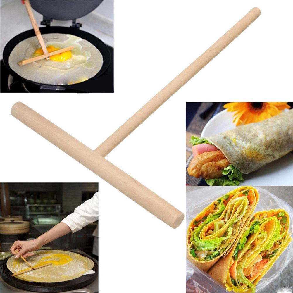 Diy Gỗ Rake Tròn Batter Pancake Trái Cây Crepe Spread Dụng Cụ Nhà Bếp ...