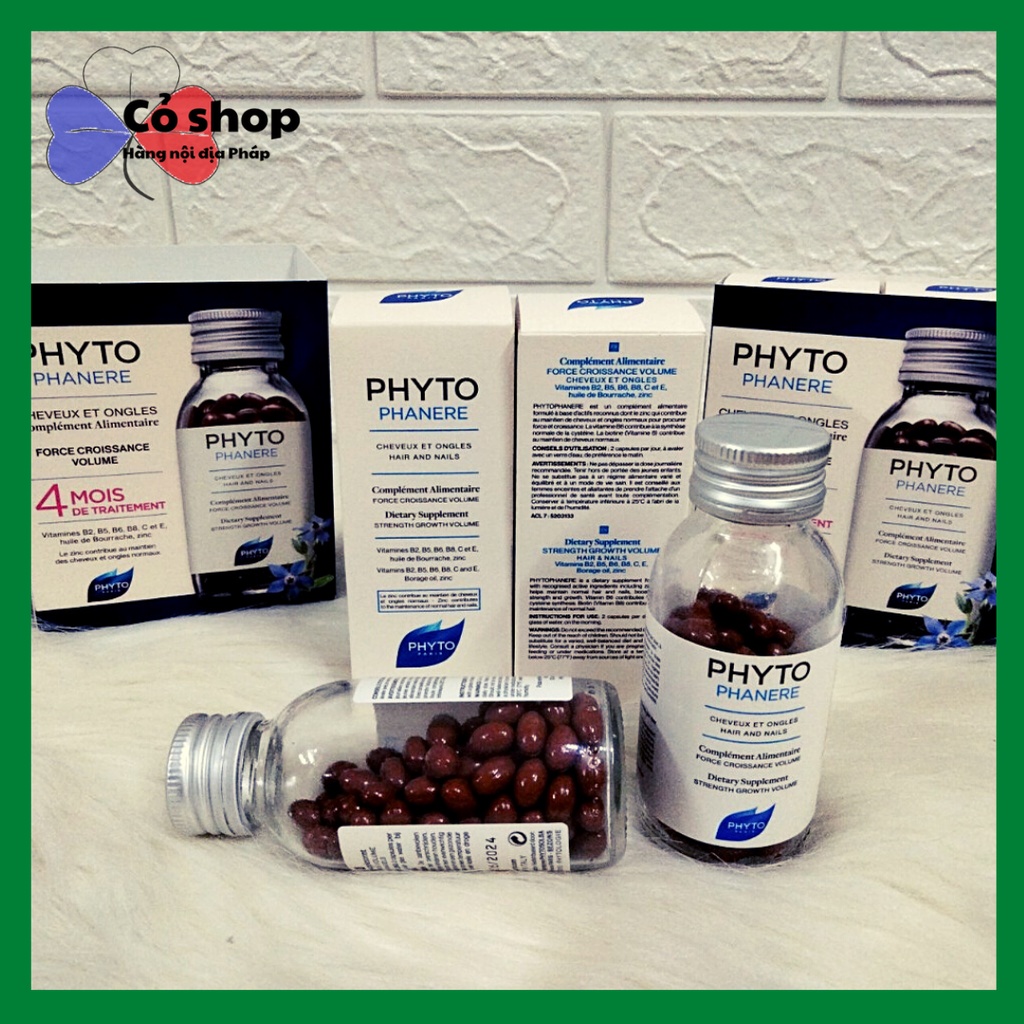 Viên mọc tóc Phyto Phanere 120v hỗ trợ mọc tóc, dưỡng tóc và móng ...