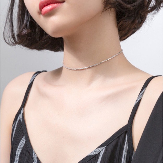 Dây Chuyền Bạc Nữ MIRASON Choker Basic Ôm Sát Tôn Dáng Cổ MDC053 MIRASON | Shopee Việt Nam