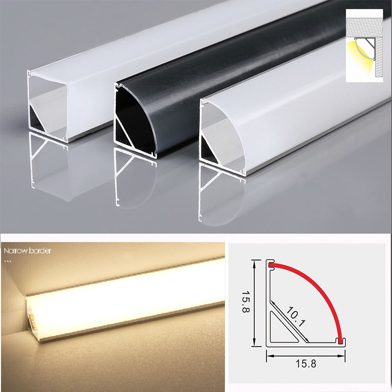 [Bán Cây 1 Mét] Đèn LED Thanh Nhôm Góc V1616 Gắn Tủ Bếp | Shopee Việt Nam
