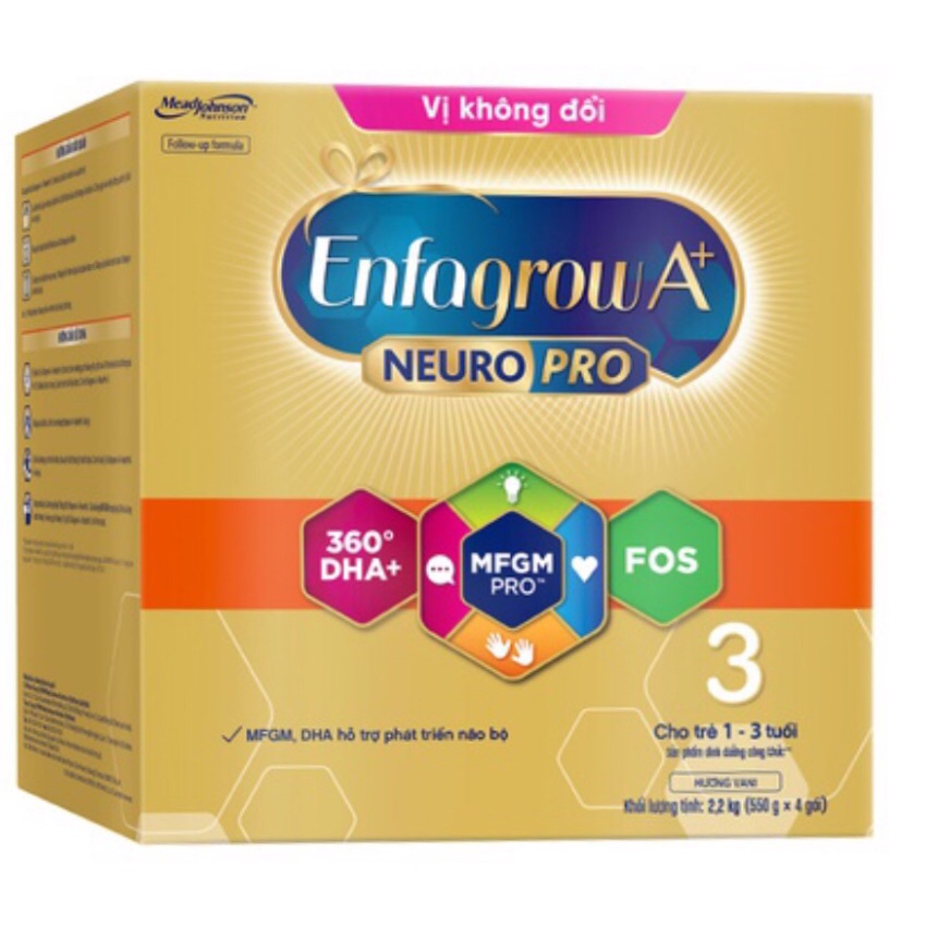 CHÍNH HÃNG, Sữa bột Enfa A+ số 1, 2, 3, 4 , hộp giấy BIB 2,2 kg (gồm 4 ...
