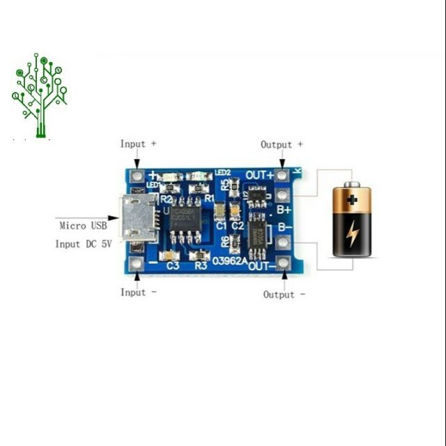 Mạch sạc pin 18650 3,7v1A | Shopee Việt Nam