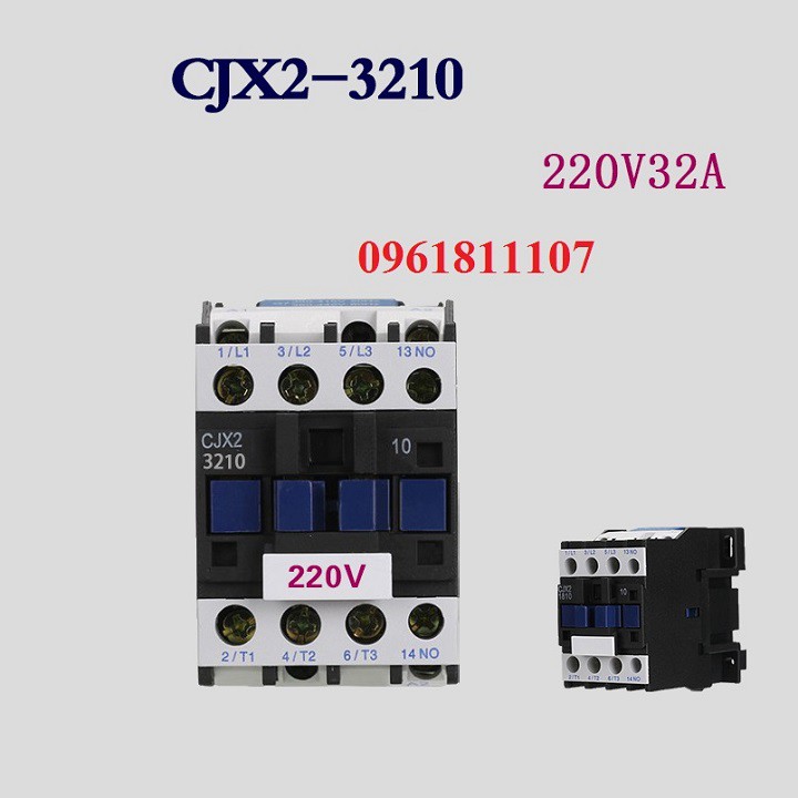 Khởi động từ 220V 32A, contactor 220V 32A, CJX32, khởi động từ ...
