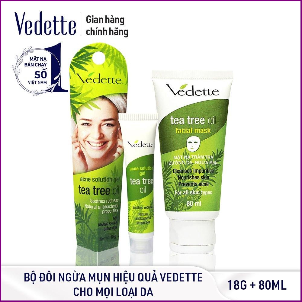 BỘ ĐÔI NGỪA MỤN HIỆU QUẢ VEDETTE - GEL KHÁNG KHUẨN GIẢM MỤN TEA TREE ...
