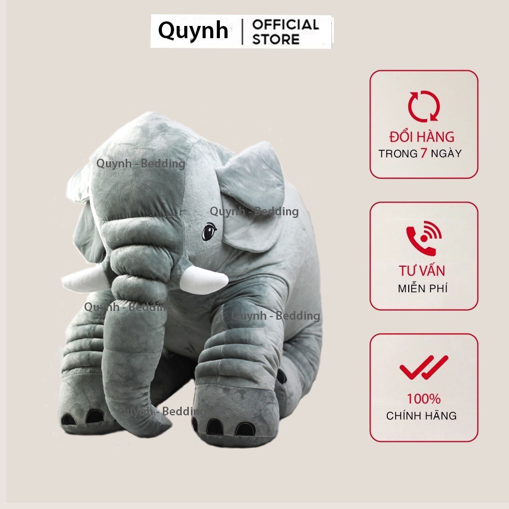 Gấu bông Quynh Bedding mẫu Chú Voi Con kích thước 75cm | Shopee Việt Nam
