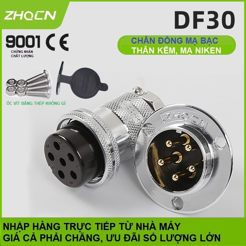 Bộ Giắc Cắm Đực Và Cái DF30 M30 (bộ Jack cắm đực và cái DF30 M30 có nắp ...