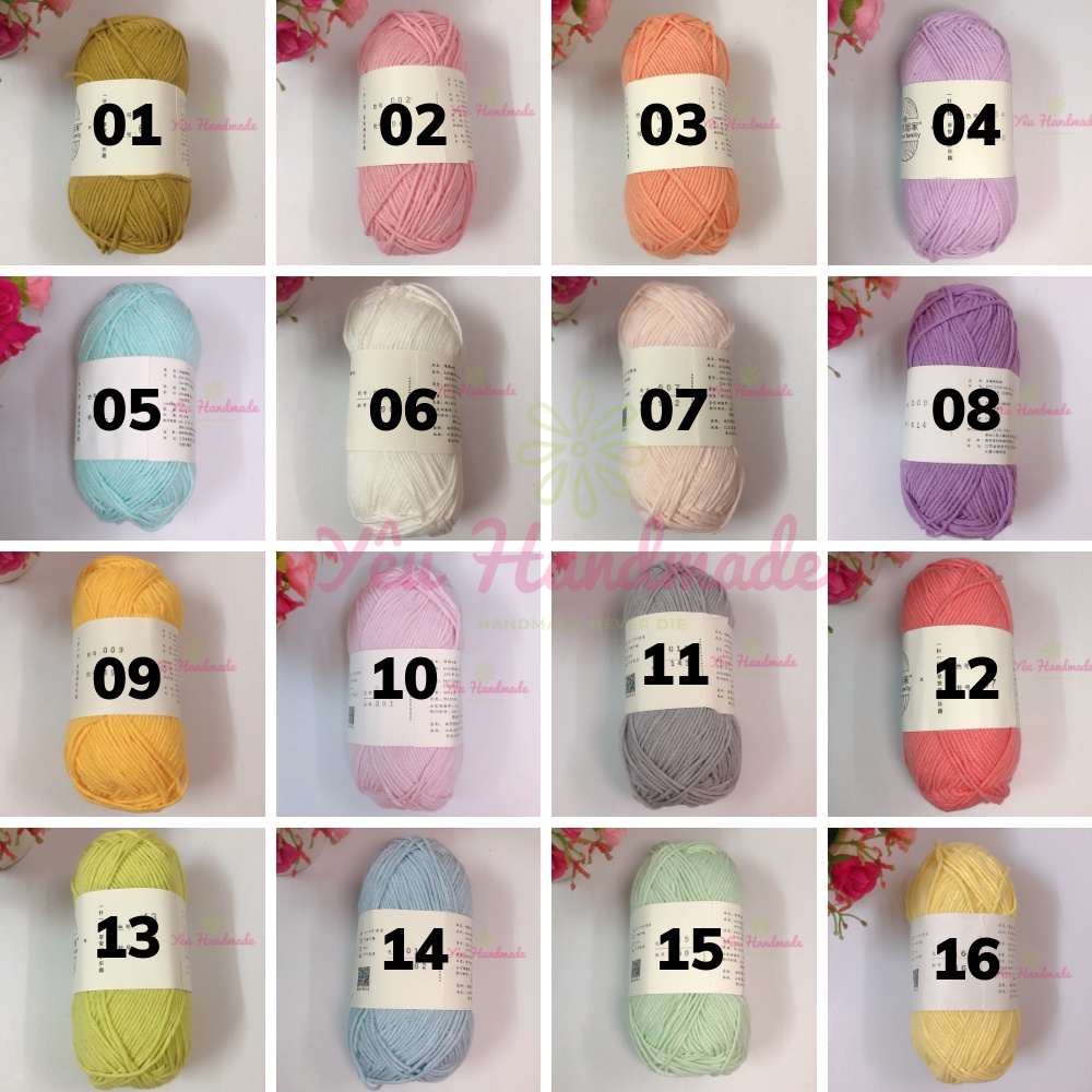 [MỚI VỀ] Len Susan 4 (Mã 01-50) - Len ss4 | Shopee Việt Nam