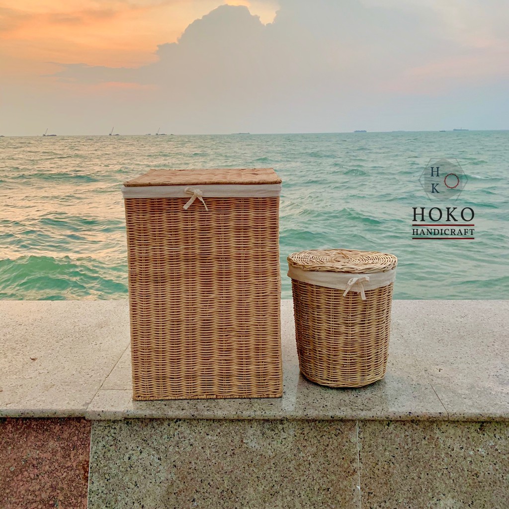 Thùng mây đan đựng áo quần 35 x35cm HOKO | Shopee Việt Nam