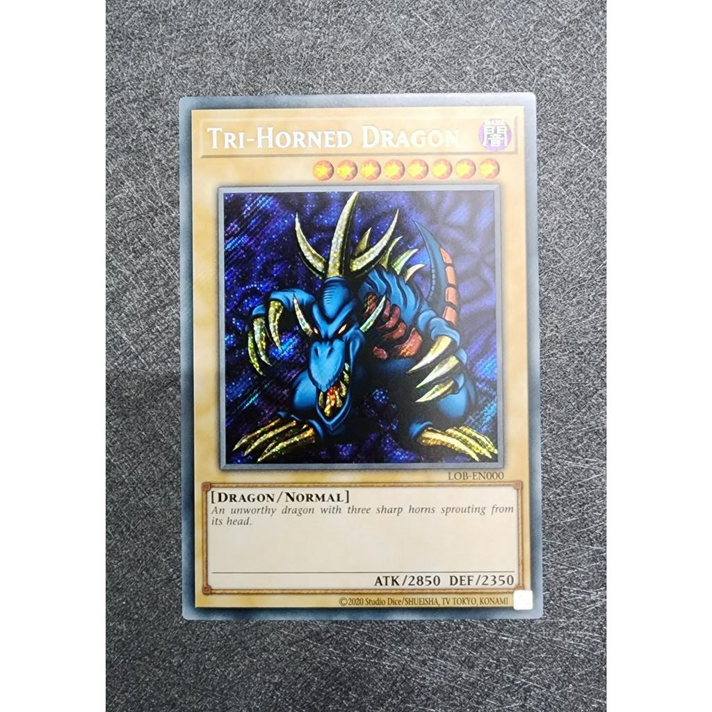 Thẻ Bài YuGiOh Tri-Horned Dragon LOB-EN000 25th Unlimited Secret Rare ...
