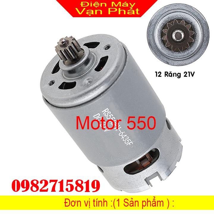 Motor 550 công suất cao chuyên cho máy pin 12V-16,8V-21V(P030) | Shopee ...