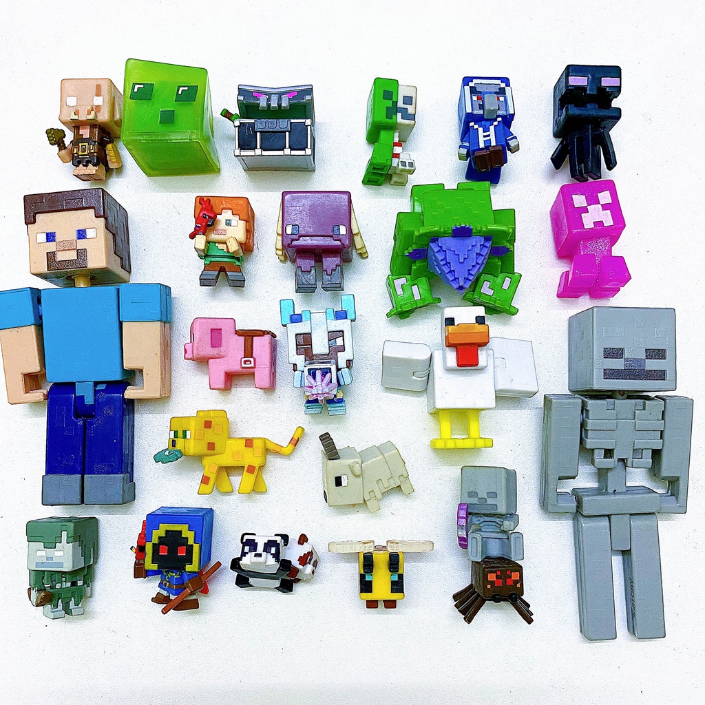 Mô hình minecraft - Minifigure minecraft - Hàng chính hãng Mattel ...
