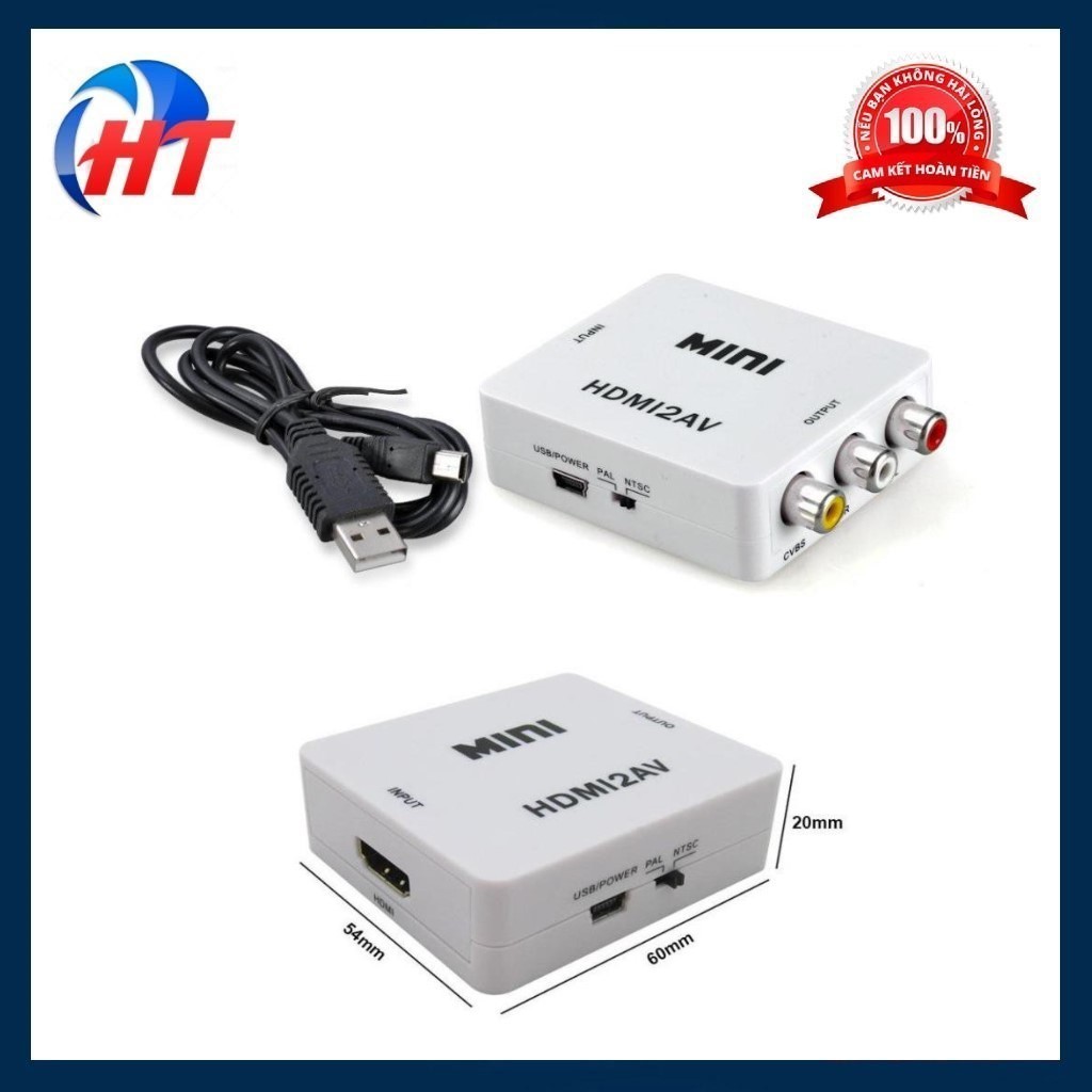 Box Chuyển mini HDMI Ra AV HDMI2AV | Shopee Việt Nam