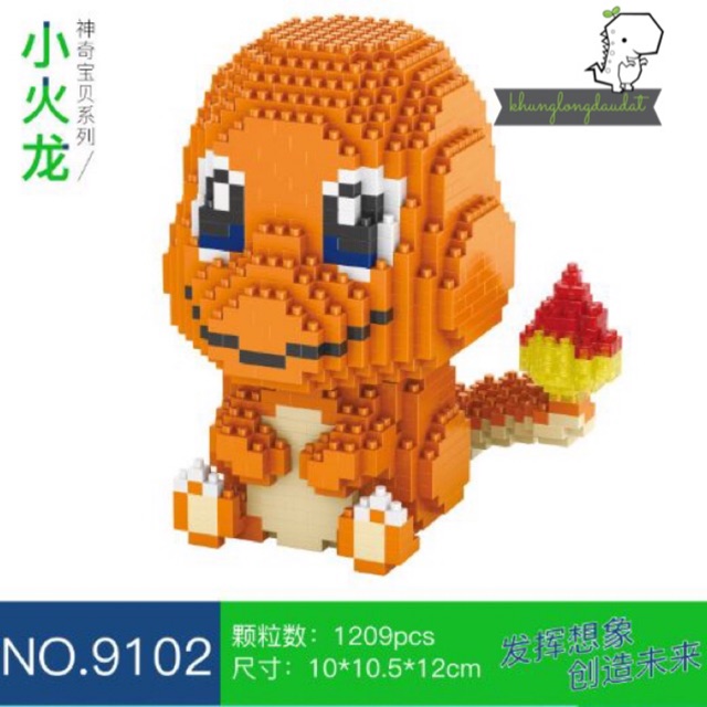 [Có Sẵn] Mini Block - Mô Hình Lắp Ghép - Lego Mini Charmander | Shopee ...