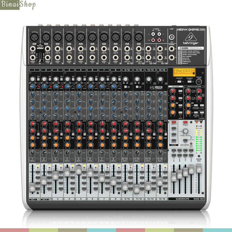 Mixer có hiệu ứng âm thanh USB 24 cổng Behringer Xenyx QX2442USB | Shopee Việt Nam