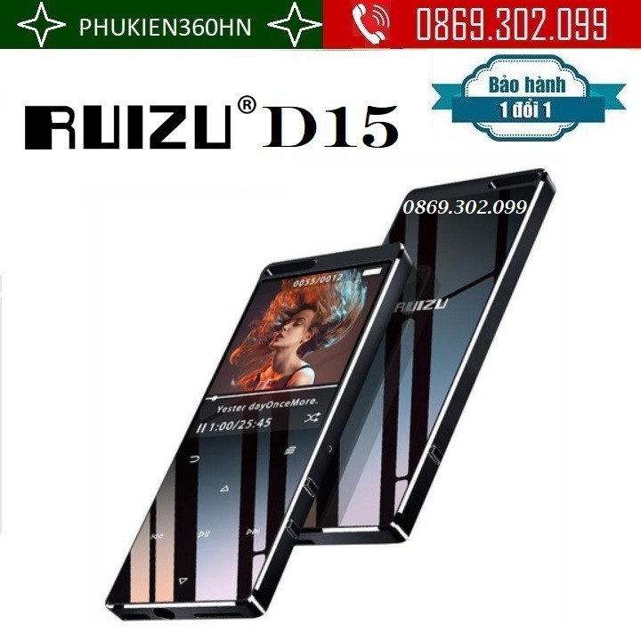 Máy nghe nhạc Ruizu D15 Bluetooth hifi lossless bộ nhớ trong 8G ...