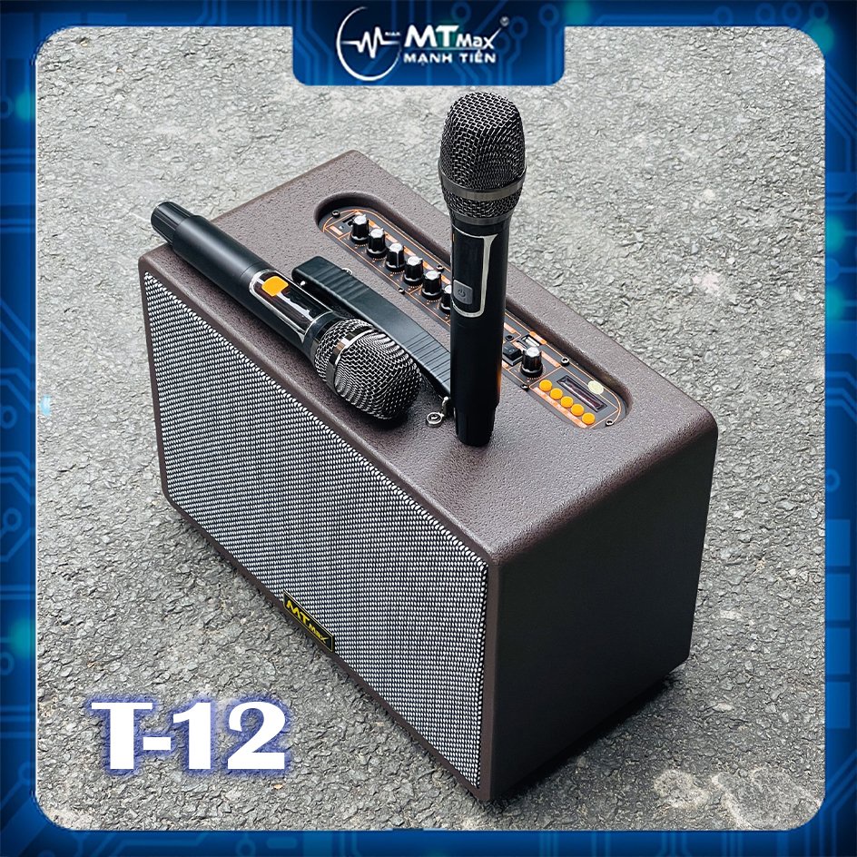 Siêu phẩm loa karaoke di động xách tay T12 chức năng cao cấp giá cực mềm 120w có echo reverb ...
