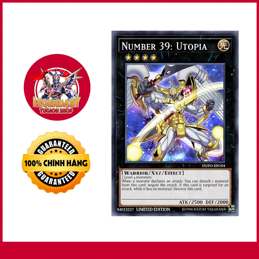 [EN][Thẻ Bài Yugioh Chính Hãng] Number 39: Utopia Alternate Art | Shopee Việt Nam