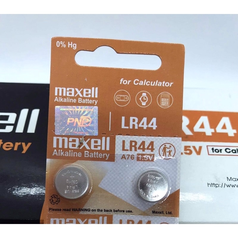 Pin cúc áo 1.5V MAXELL LR44, A76, AG13 Alkaline dùng cho Đồng hồ, máy tính, điều khiển, đồ chơi ...