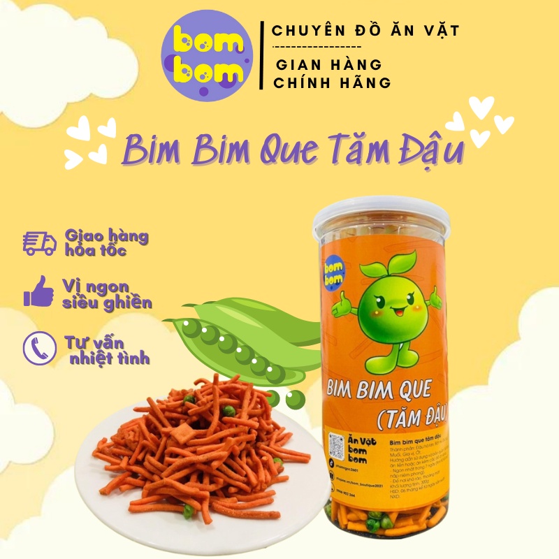 Bim Bim Que Tăm Đậu 300g Thơm Giòn Cay Hương Vị Tuổi Thơ - Ăn Vặt Bom ...