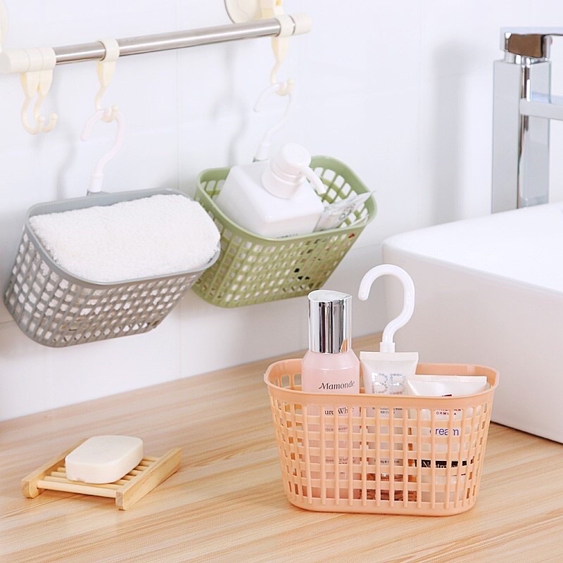 Rổ nhựa có móc treo tiện ích, rổ treo bồn rưa chén (3241) | Shopee Việt Nam