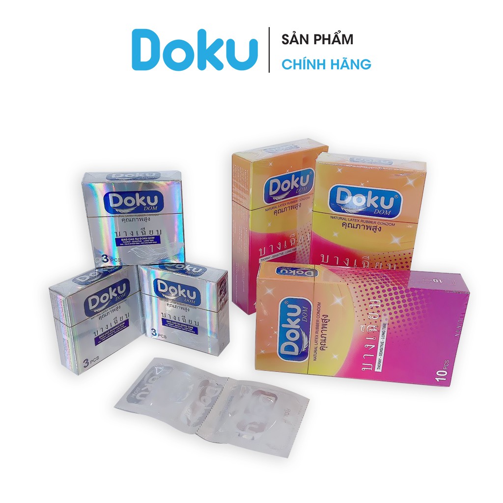Bao Cao Su DOKU Dom Bạc Trơn - BCS Kéo Dài Thời Gian Quan Hệ Hàng chuẩn ...