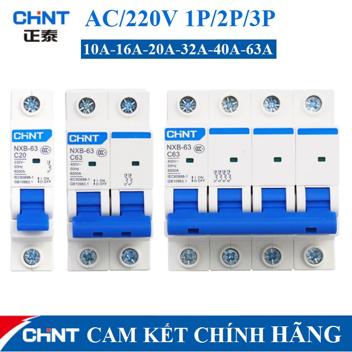 Aptomat MCB 1P 2P CHINT bảo vệ chống quá tải NXB AC 220V HÀNG CHÍNH HÃNG át cài | Shopee Việt Nam