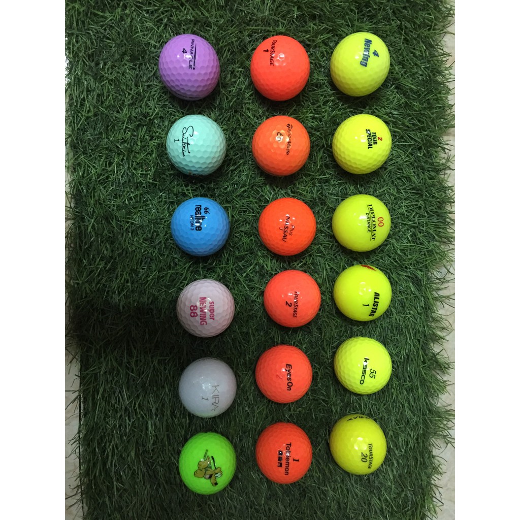 Bóng golf màu đã qua sử dụng độ mới 95% - phân loại theo thương hiệu ...