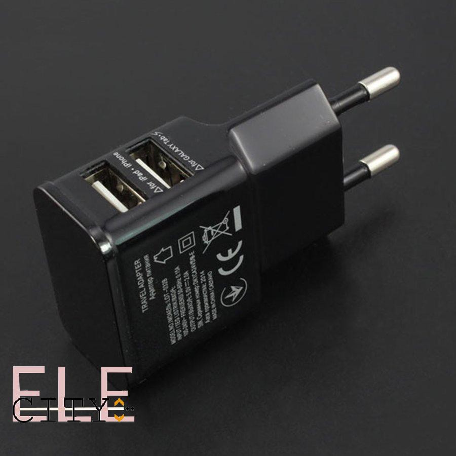 Bộ sạc nhanh 5v1a EU US 2 cổng USB thích hợp cho Iphone / Android | Shopee Việt Nam