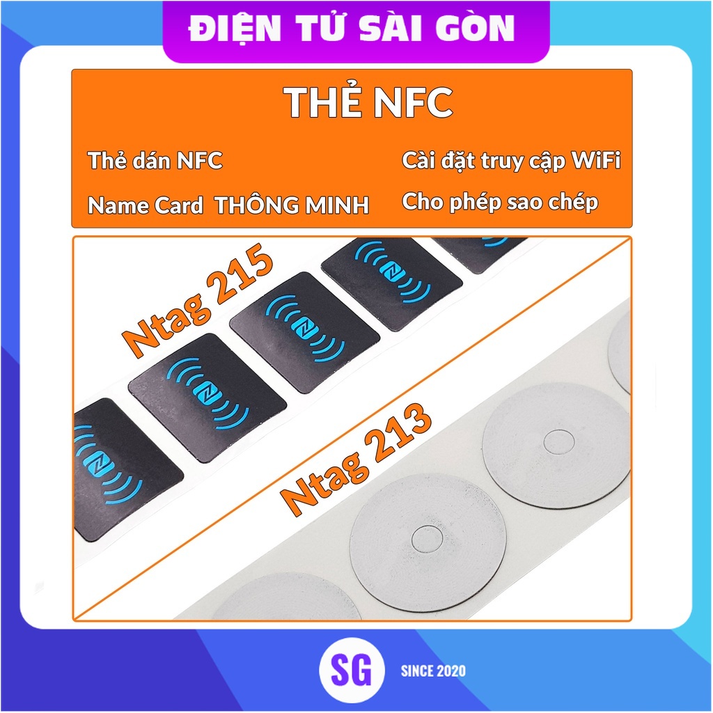 Thẻ dán NFC Ntag 213 Ntag 215, miếng dán cảm ứng NFC sao chép bằng điện thoại | Shopee Việt Nam