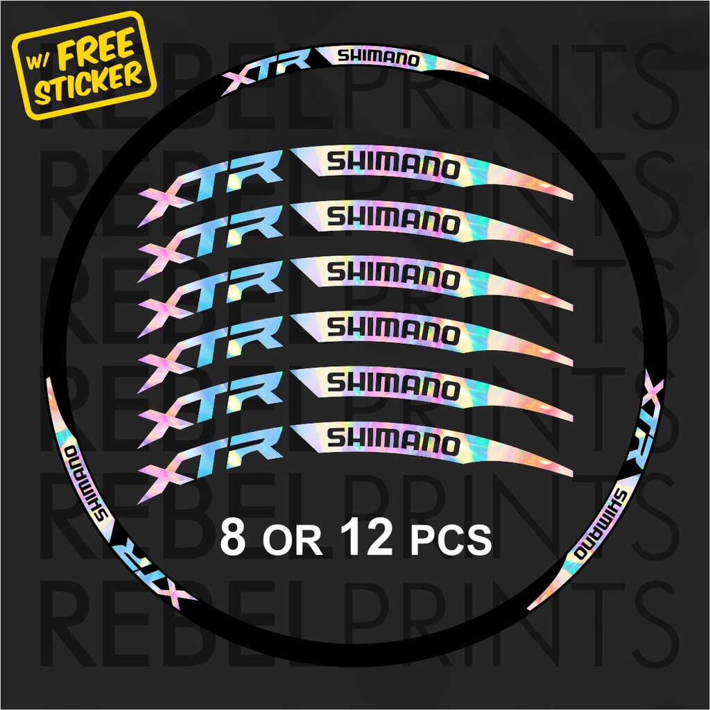 SHIMANO Set 8 Hoặc 12 Sticker Dán Vành Bánh Xe Đạp Leo Núi | Shopee ...