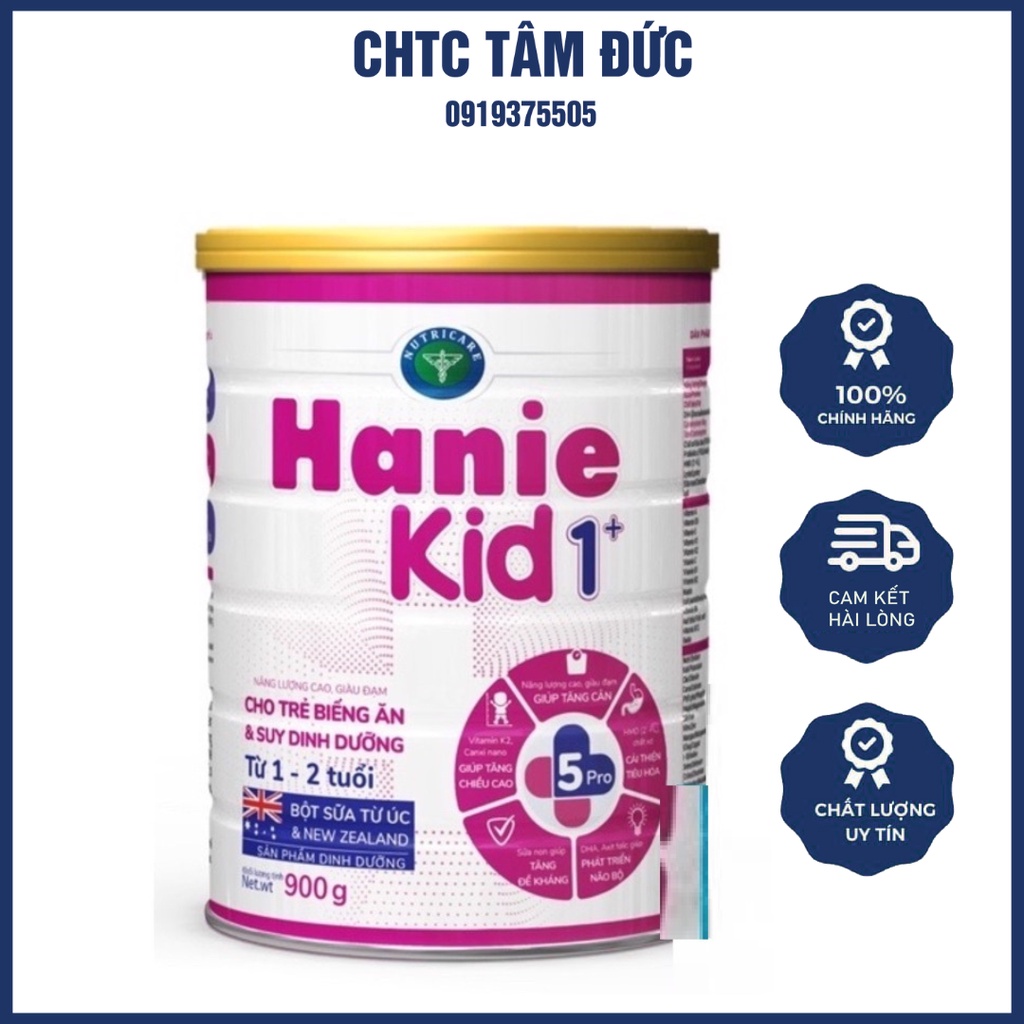 Lon Sữa Bột Dinh Dưỡng Hanie Kid Nutricare 900gr dành cho trẻ biếng ăn ...