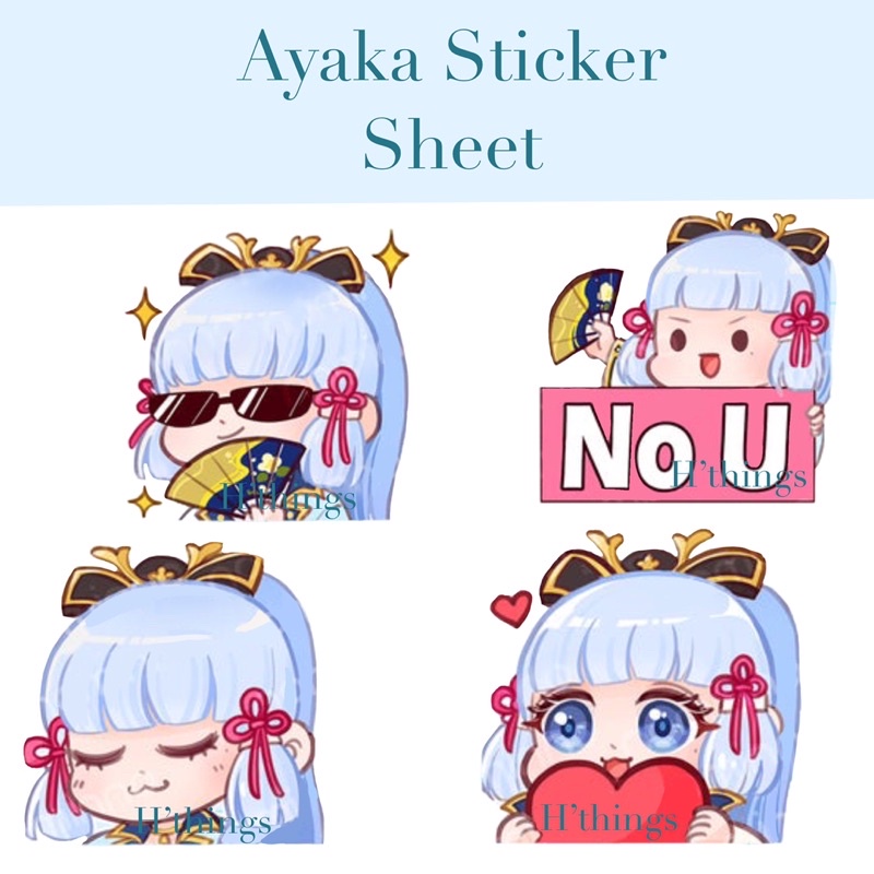 set sticker ayaka genshin impact | Shopee Việt Nam
